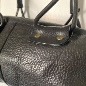 Max Studio | Bags | Max Studio Soft Pebbled Black Leather Duffel Bag ...